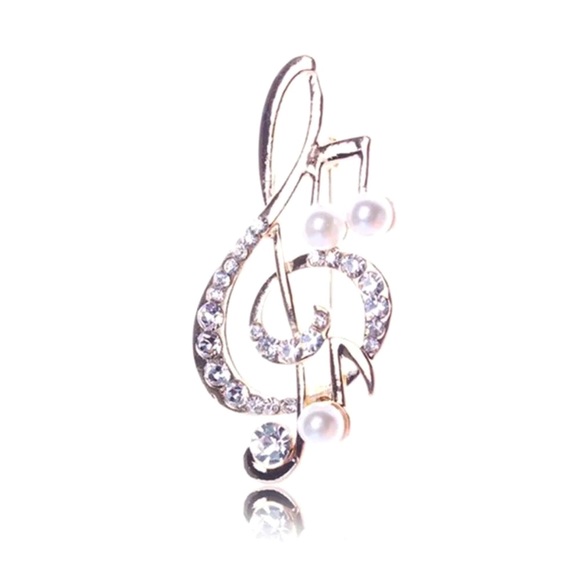 Source Unknown | Jewelry | Delightful Pretty Silver Treble Clef Musical ...